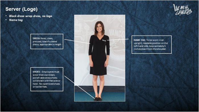 Employee Handbook | Canucks Sports & Entertainment | Uniforms