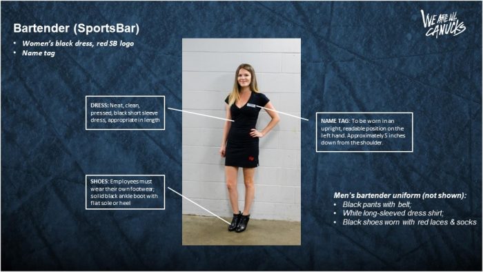 Employee Handbook | Canucks Sports & Entertainment | Uniforms